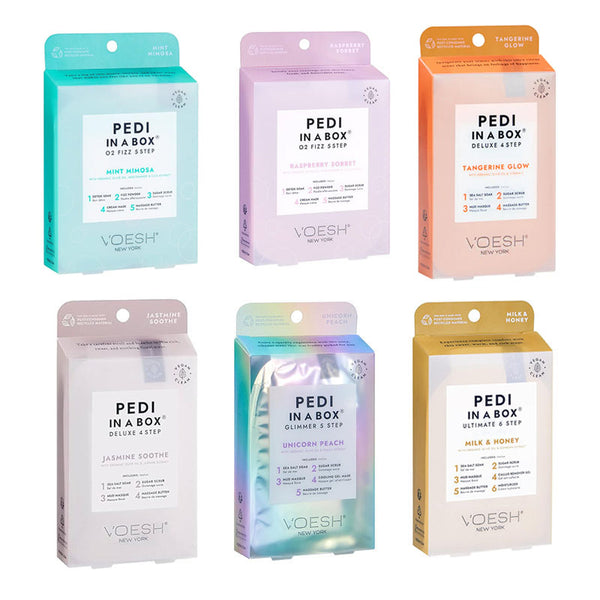 Voesh Pedi In a Box Deluxe 4 Step Pedicure kit - Mix Of 6 Scents #5 ...
