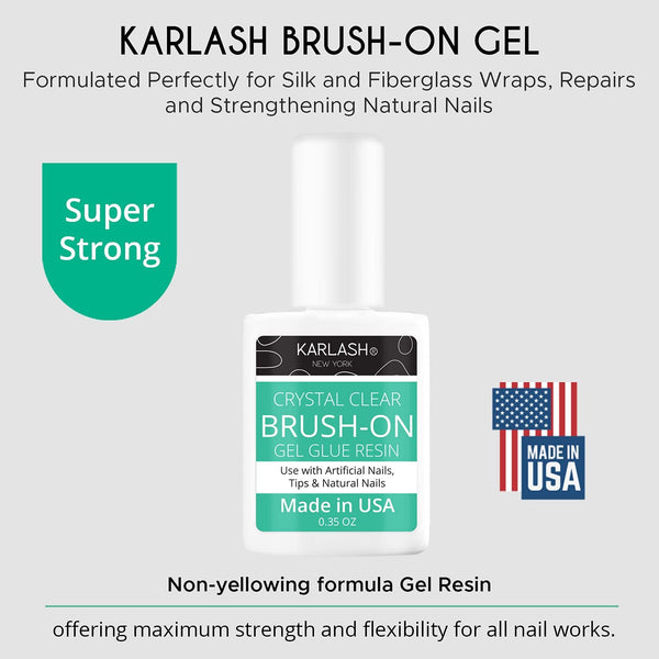 Karlash Professional Dip System Crystal Clear Brush On gel glue resin